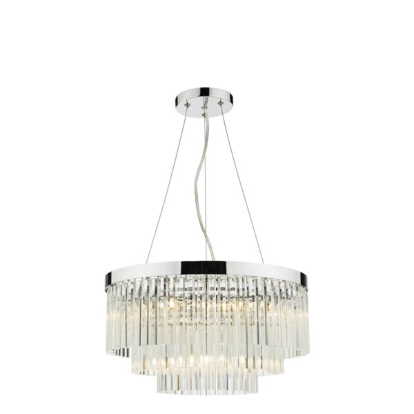 Dar Lighting Giovana 5 Light Ceiling Pendant Light In Polished Chrome ...
